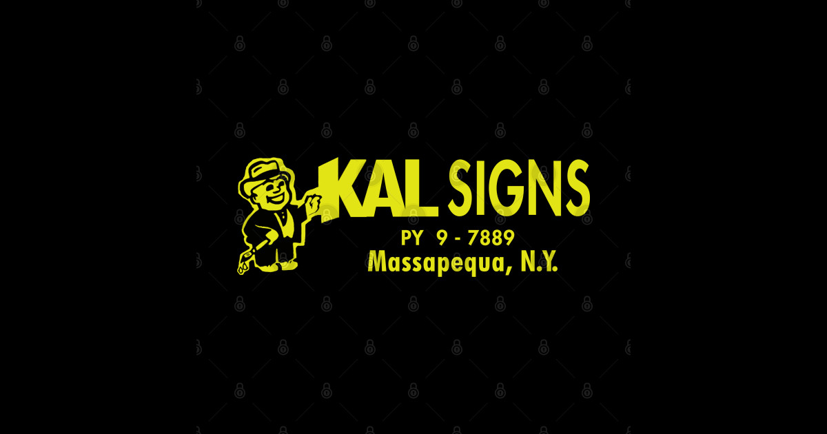 KAL SIGNS. Massapequa, New York. Seinfeld - Kal Signs - Sticker | TeePublic