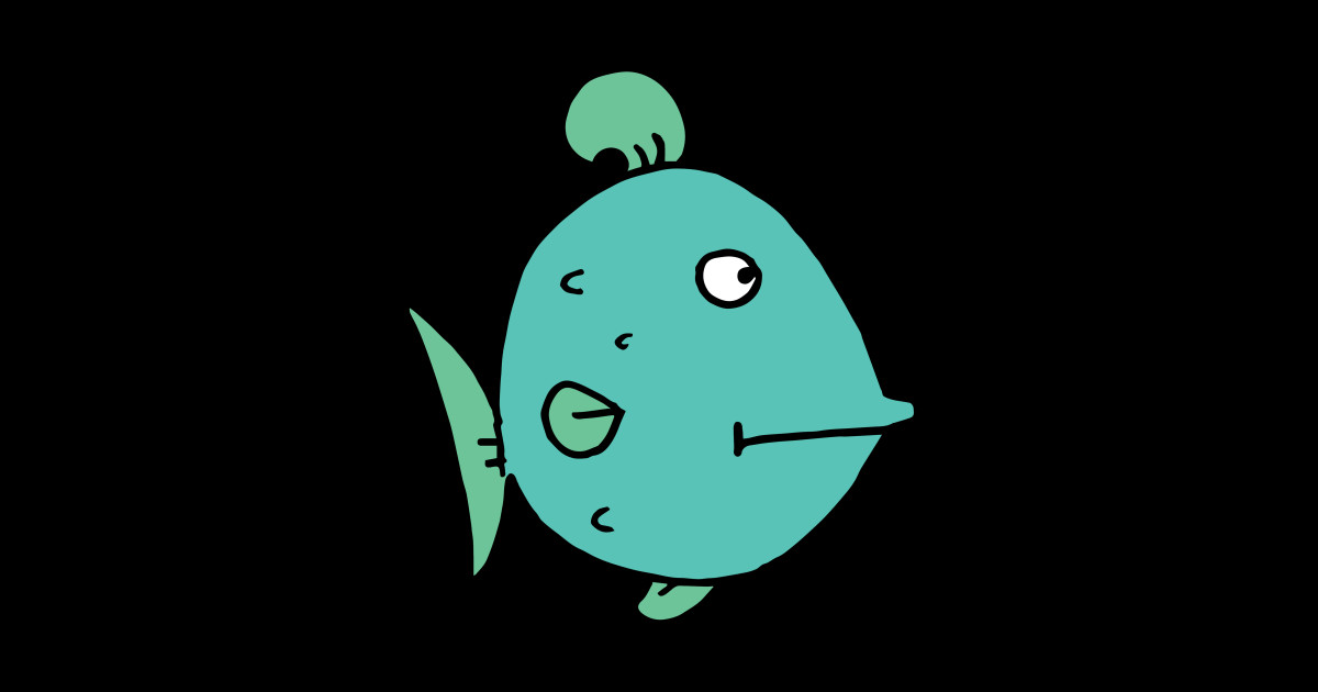 Blue Fish - Fish - Sticker | TeePublic
