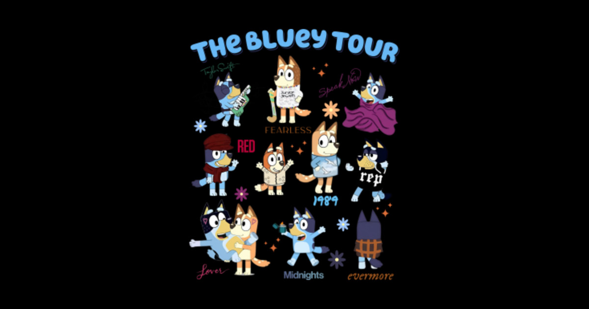 Bluey The Eras Tour Vintage Cartoon - Bluey - Posters and Art Prints ...