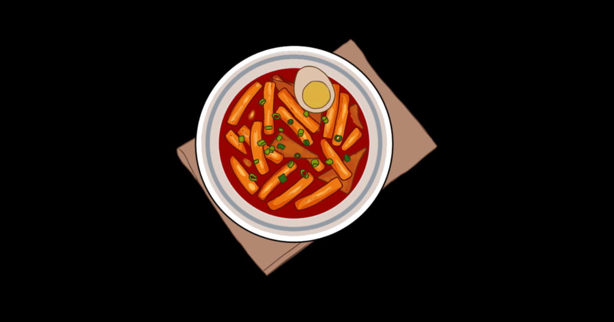 Kawai Tteokbokki korean food - Kawai - Sticker | TeePublic