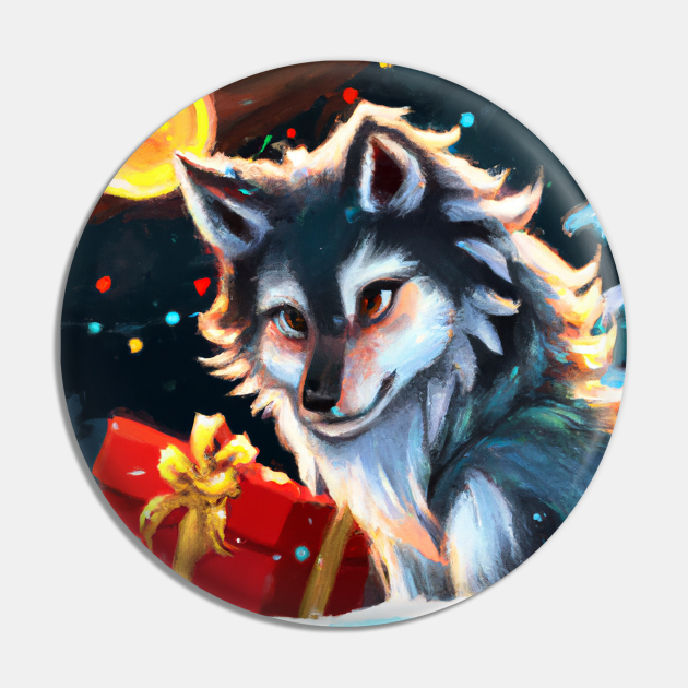 Cute Alpha Wolf Drawing - Cute Alpha Wolf - Pin | TeePublic