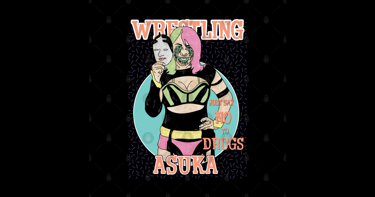 Artwork Aesthetic Asuka Wrestling - Asuka - Sticker | TeePublic