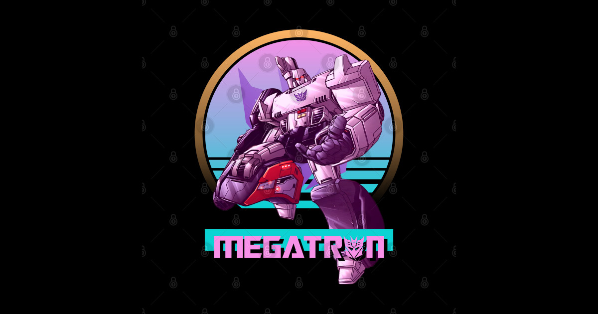 Transformers Megatron Retro - Transformers Megatron - Sticker | TeePublic