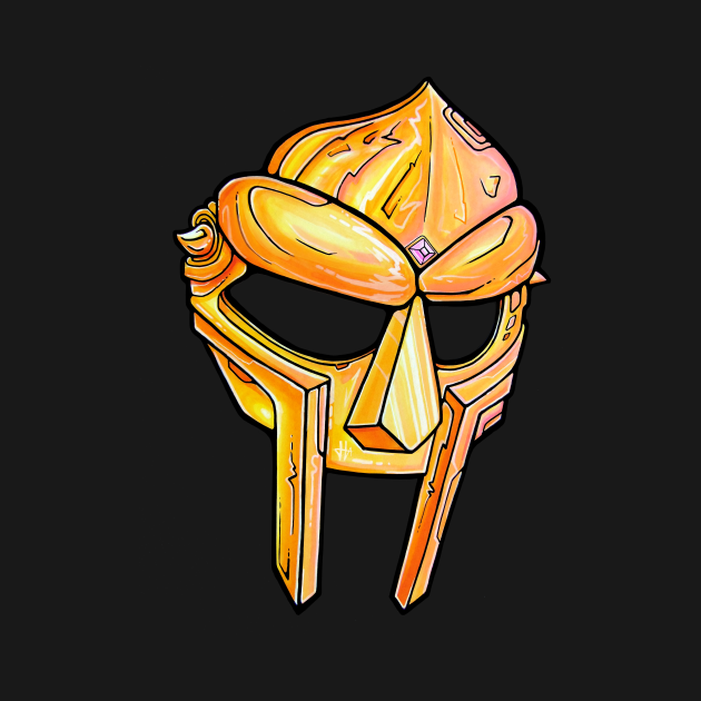 MF DOOM Gold Mask - Mf Doom Mask - T-Shirt | TeePublic
