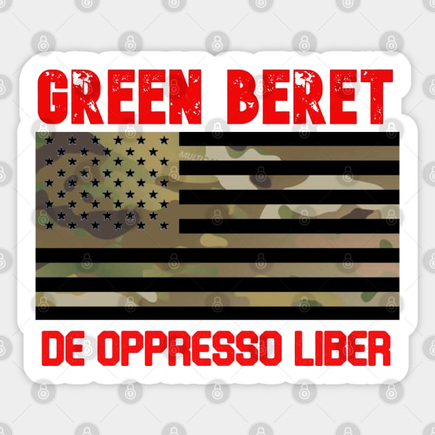 FROM OPPRESSO LIBER FLAG USA - Special Forces - Sticker | TeePublic