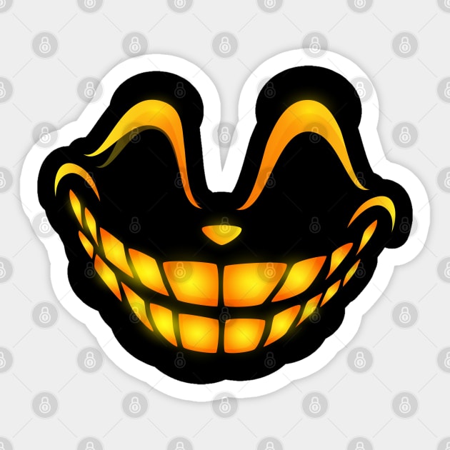 Scary Face Smile - Scary monster face - Scary - Sticker | TeePublic