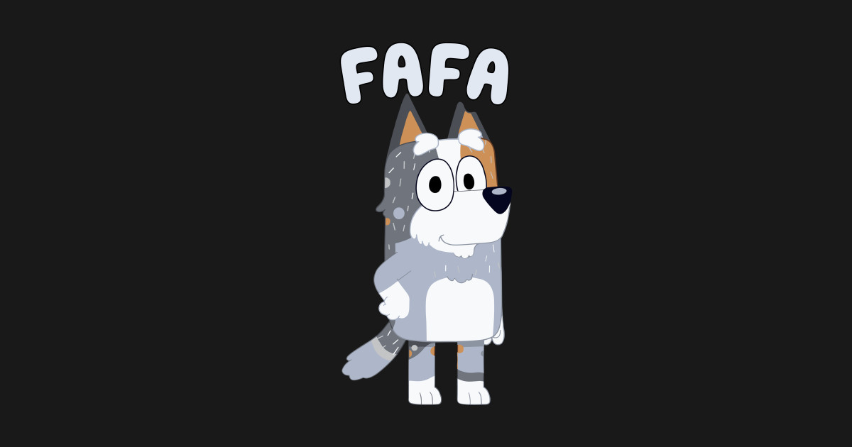 Vintage Fafa Bluey Cartoon - Bluey - T-Shirt | TeePublic