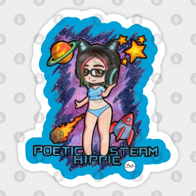 Cyber Neko Chibi - Neko - Sticker | TeePublic