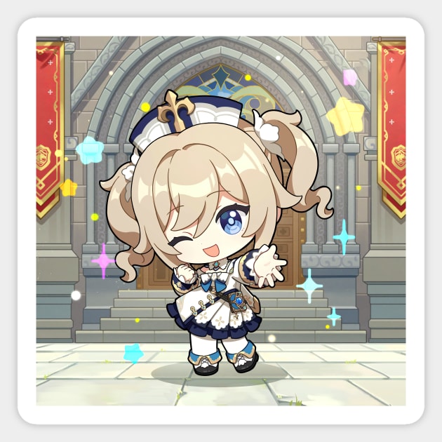 Barbara Chibi - Genshin Impact - Genshin Impact - Sticker | TeePublic