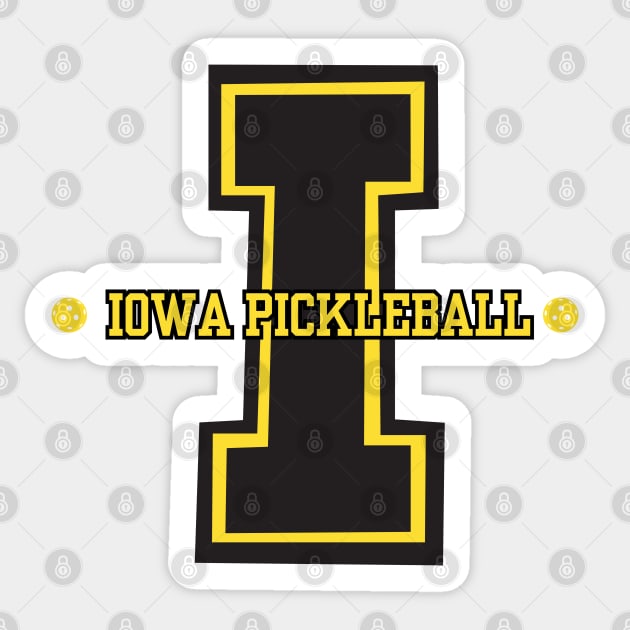 Iowa Varsity Pickleball Logo Wear - Iowa - Sticker | TeePublic