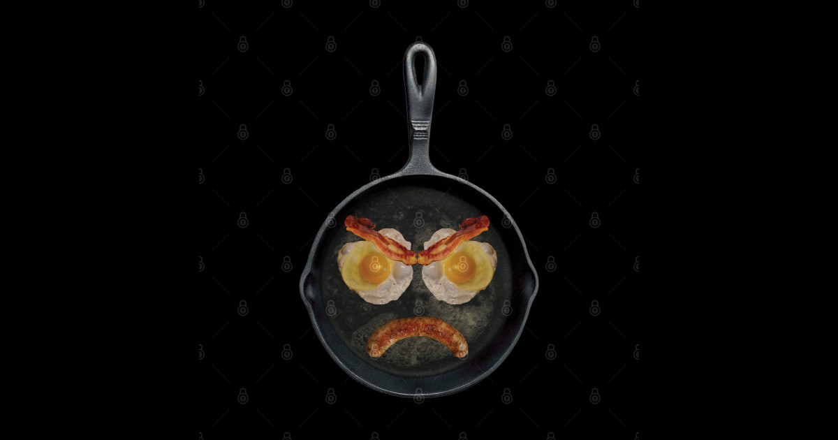 Angry Breakfast - Breakfast - T-Shirt | TeePublic