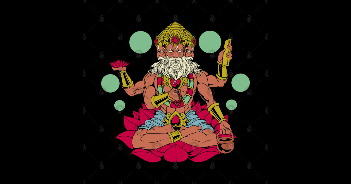 Hindu God - Brahma - Brahma - Sticker | TeePublic