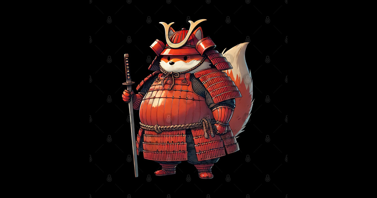 Samurai Red Fox - Samurai Fox - Posters and Art Prints | TeePublic