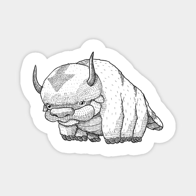 flying bison drawing