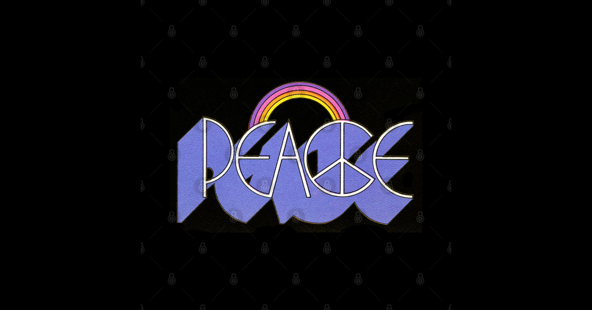 'Peace' Sign Logo - Vintage Typography Art - Peace Activist - Sticker ...