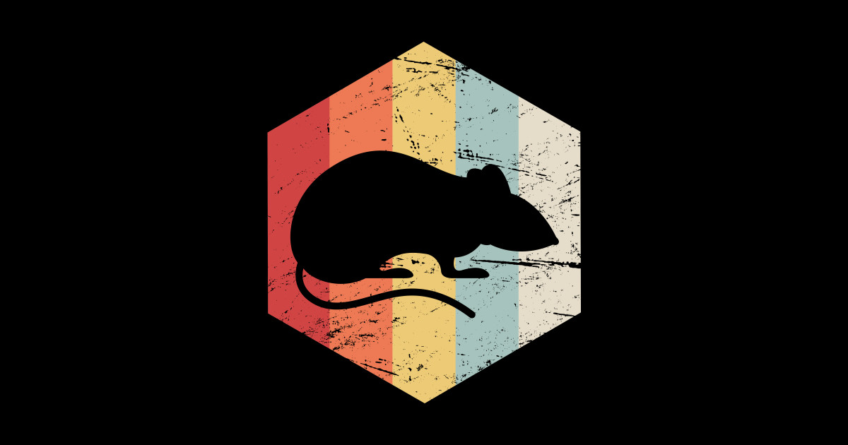 Retro 70s Mouse - Mouse - Sticker | TeePublic