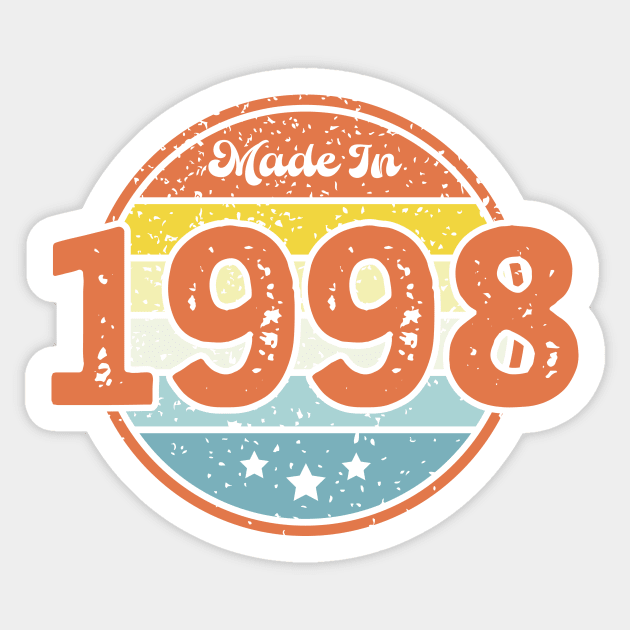 Made In 1998 - Made In 1998 - Sticker | TeePublic