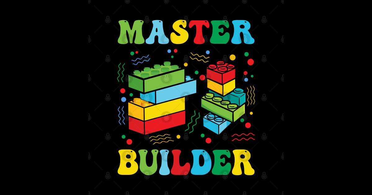 birthday Master brick block Builder - Master Builder - Sticker | TeePublic
