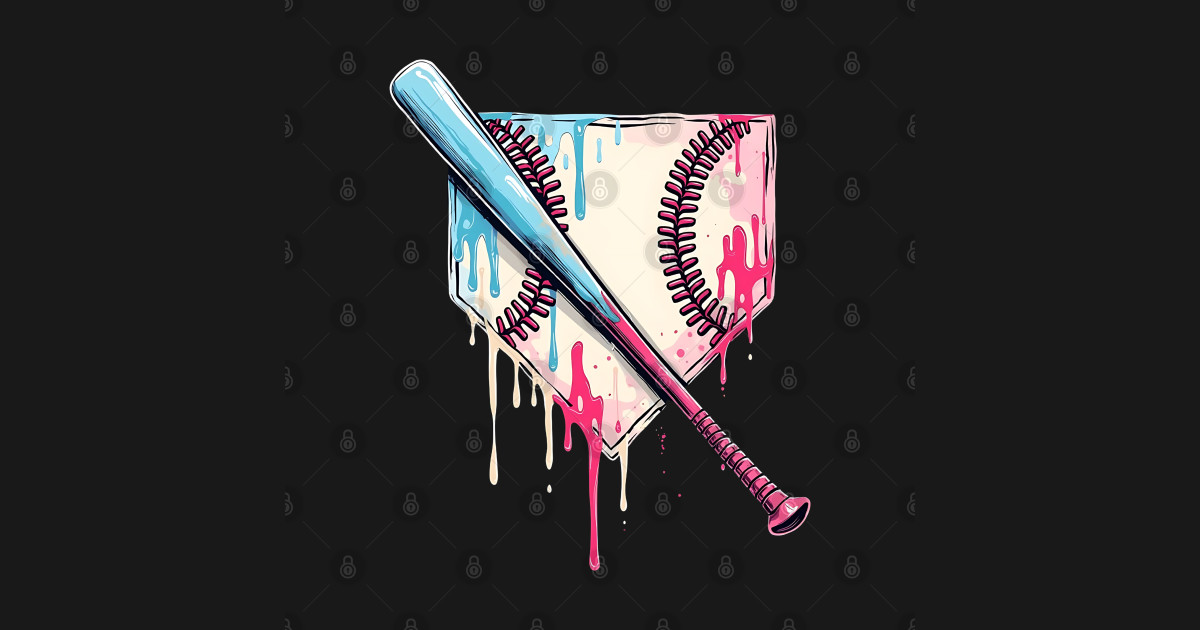 Cool Sport Baseball Home Plate Drip With Sprinkles Drip - Baseball Home ...