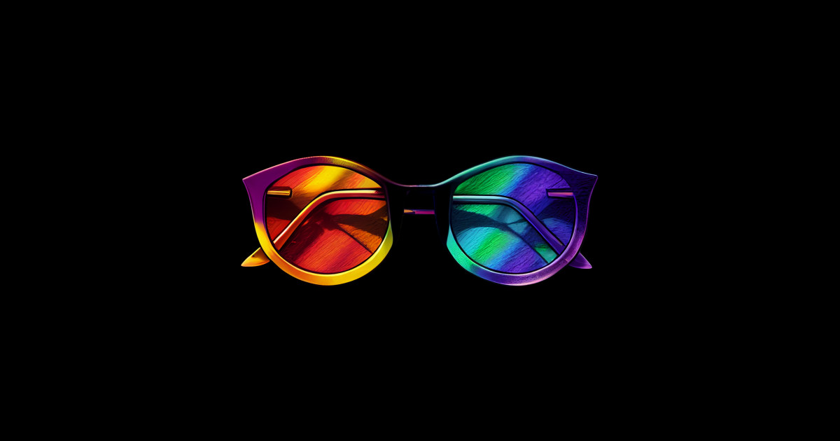 Rainbow Glasses Glasses Sticker Teepublic