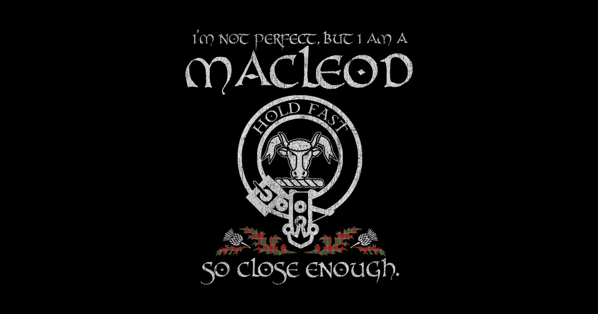 MacLeod of Gesto clan Scottish surname crest badge motto tartan sporran ...