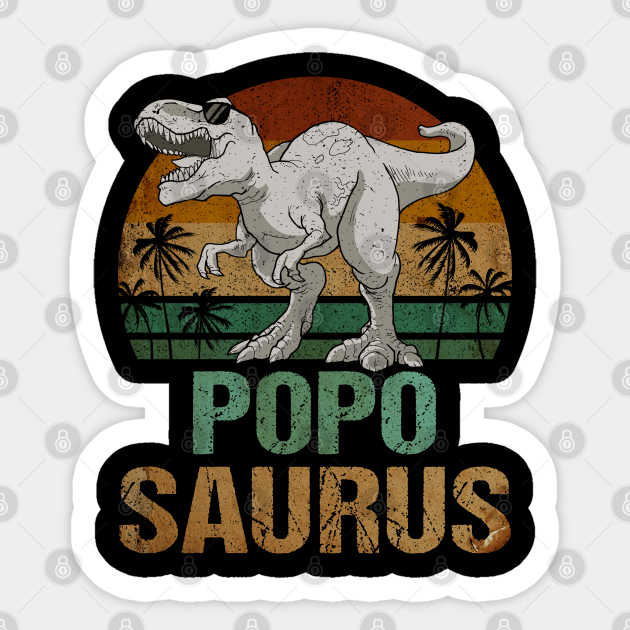 Poposaurus Dinosaur Popo Saurus Family Matching - Poposaurus - Sticker ...