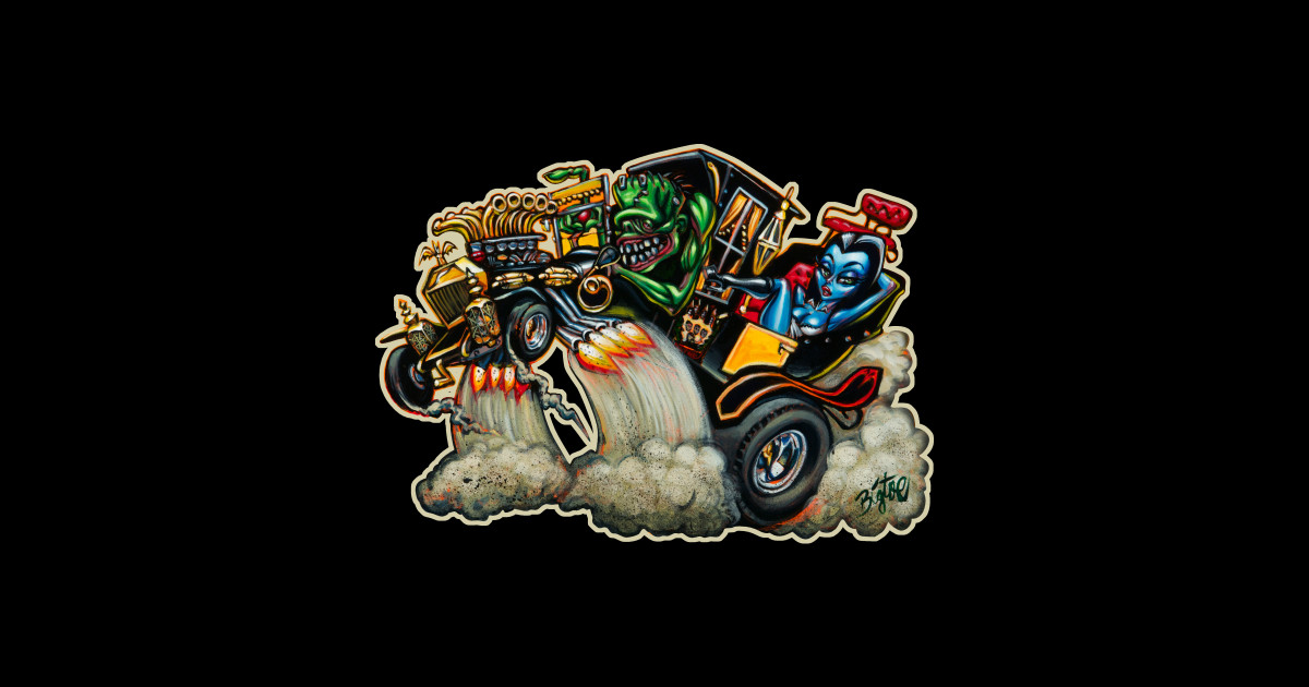 Hotrod Herman - Herman Munster - Sticker | TeePublic