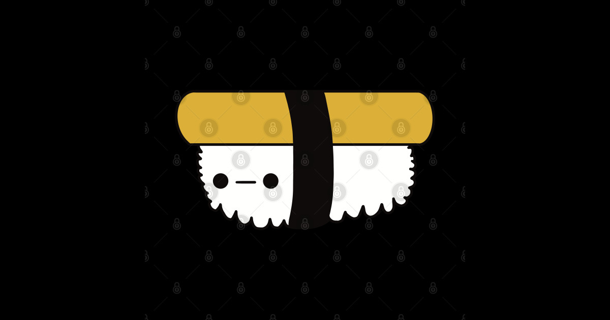 Cute Egg Sushi - Kawaii Tamago Sushi - Egg Sushi - Sticker | TeePublic