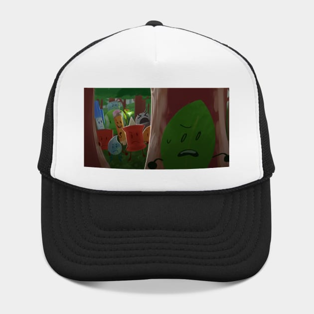 BFDI Leafy Chase Scene - Bfb - Hat | TeePublic