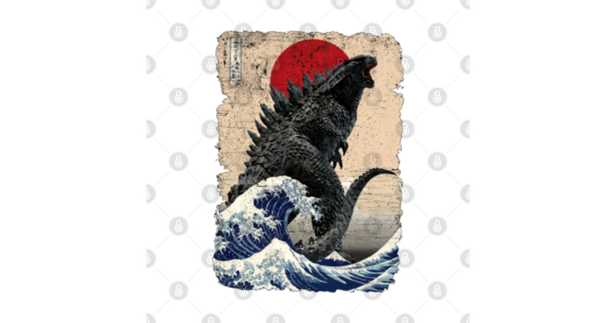 Godzilla kanagawa waves - Kanagawa Wave - T-Shirt | TeePublic