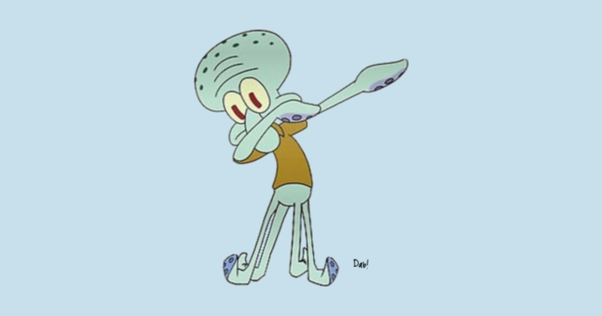 Squidward Dab Spongebob Sticker Teepublic