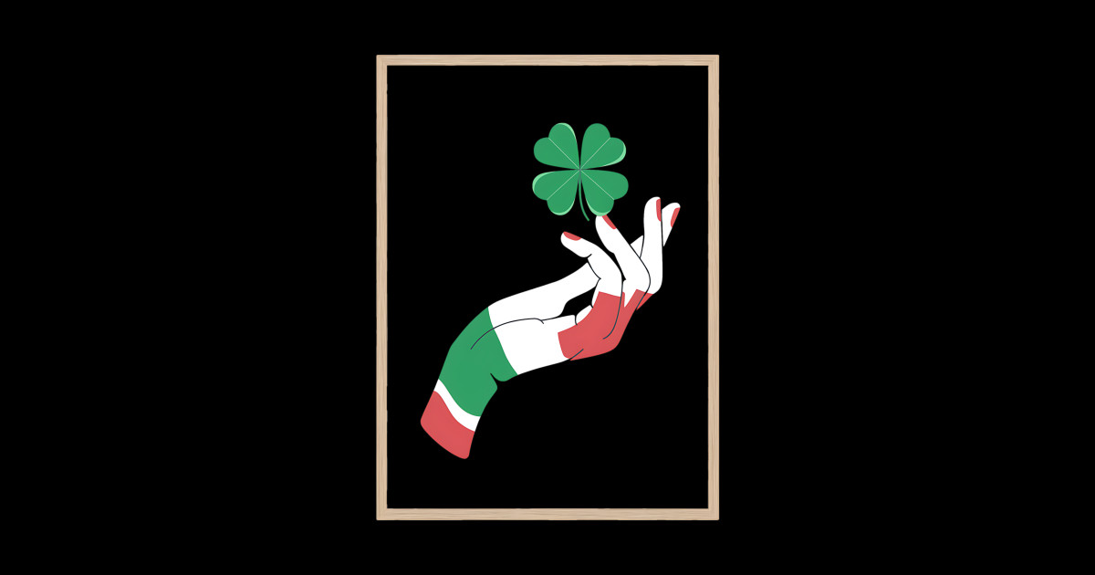 Pinched Hand Clover Italian Flag St. Patrick'S Day Shamrock - Pinched ...