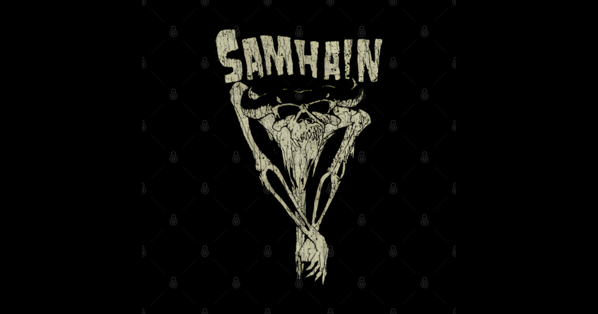 Samhain Horror Punk Scarecrow Skull Logo - Samhain - Sticker | TeePublic