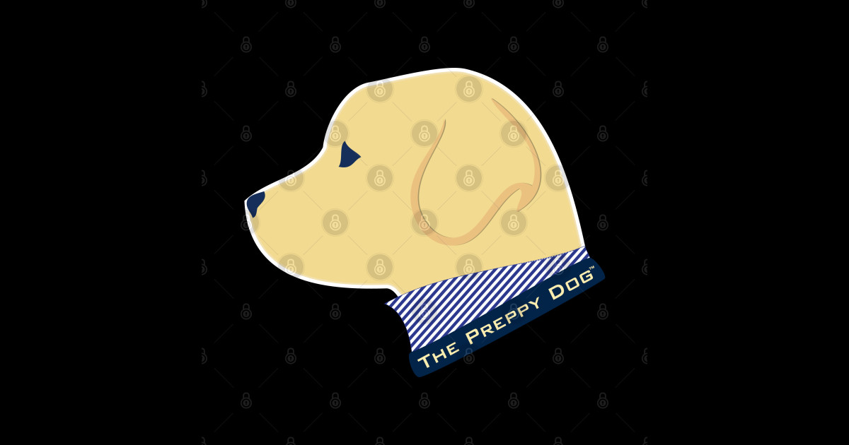 Preppy Golden Retriever Silhouette - Dog - Sticker | TeePublic