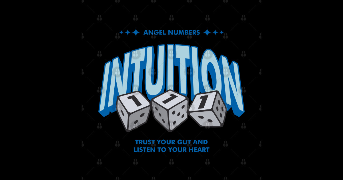 Angel Numbers 111 Intuition word lettering art - Lettering - Sticker ...