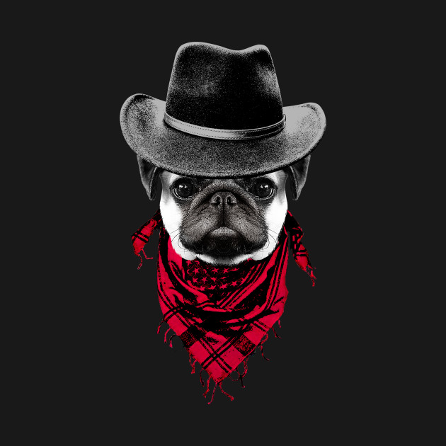 Cowboy Pug - Pug - T-Shirt | TeePublic
