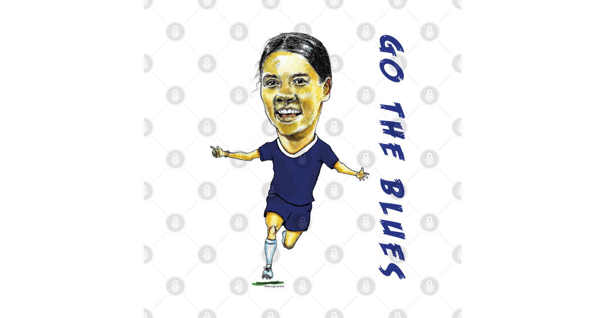 Sam Kerr caricature - Chelsea and Australian football player - Sam Kerr ...