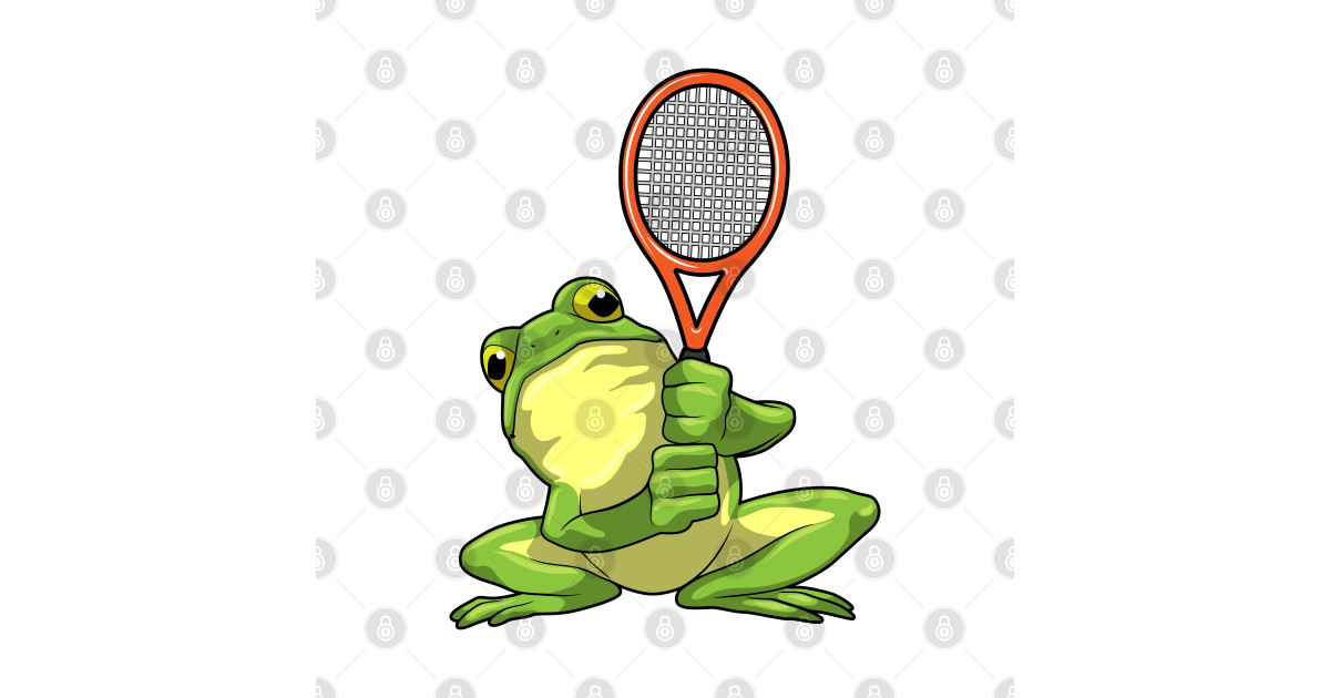 Frog at Tennis with Tennis racket - Tennis - T-Shirt | TeePublic