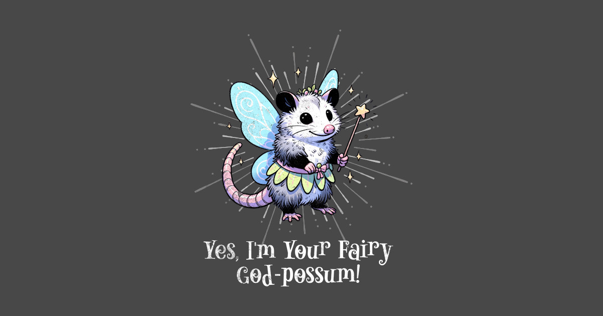 Fairy God-Possum - Funny Possum - Funny Possum - T-Shirt | TeePublic