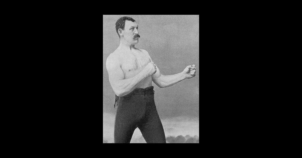 Overly Manly Man - Overly Manly Man - Sticker | TeePublic