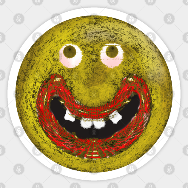 Emoji Goofy Pixel Smile Face - Emoji - Sticker | TeePublic