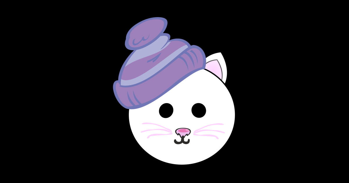 Cat Hat Emoji - Cat Hat - Sticker | TeePublic