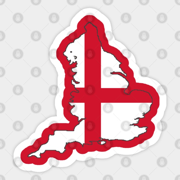 England And St George Cross Flag - England Flag Design - Sticker ...