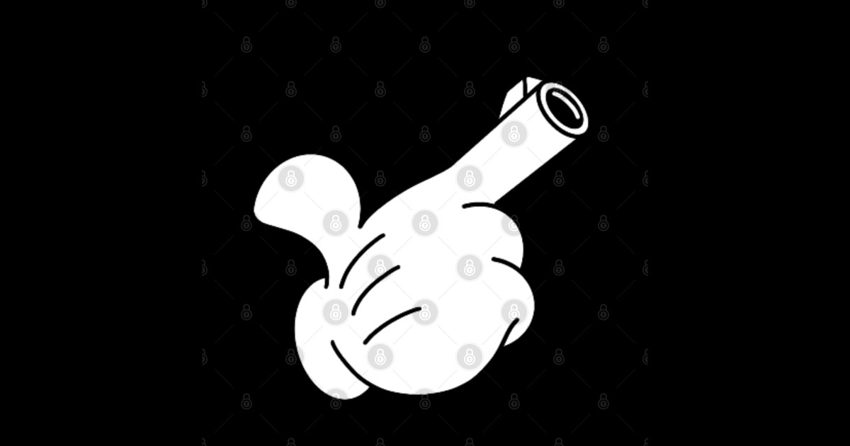 Cartoon Gun - Cartoons - Sticker | TeePublic