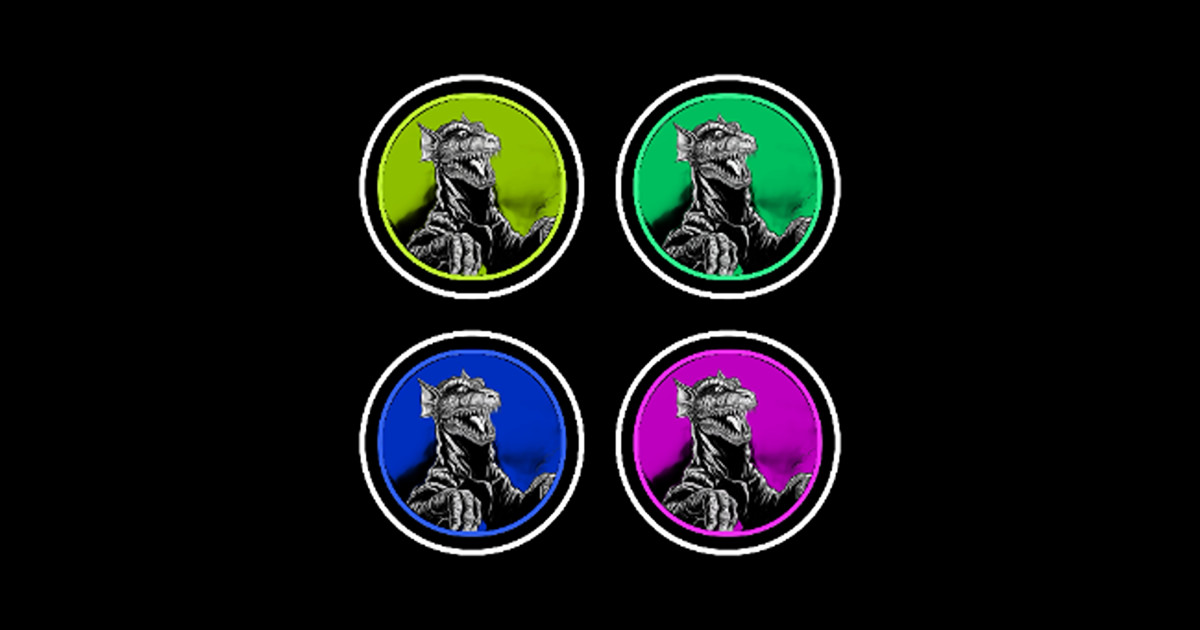 GORGO 4 PANEL - Godzilla - Sticker | TeePublic