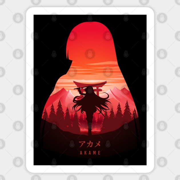 Akame Ga Kill - Akame - Sticker | TeePublic