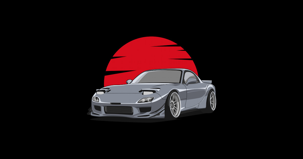 Mazda RX 7 vector - Mazda Rx7 - Sticker | TeePublic