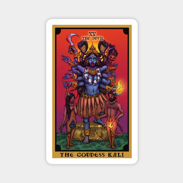 The Goddess Kali The Devil Tarot Card - Tarot - Magnet | TeePublic