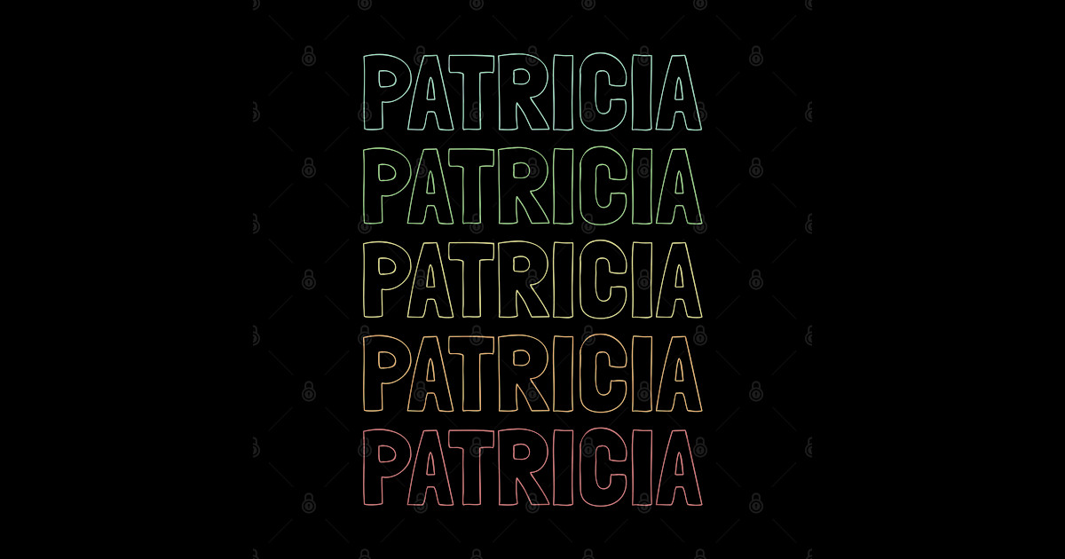 Patricia Name Pattern - Patricia - Sticker | TeePublic