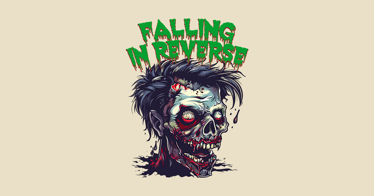 Retro Falling In Reverse Zombie Head - Falling In Reverse - T-Shirt ...